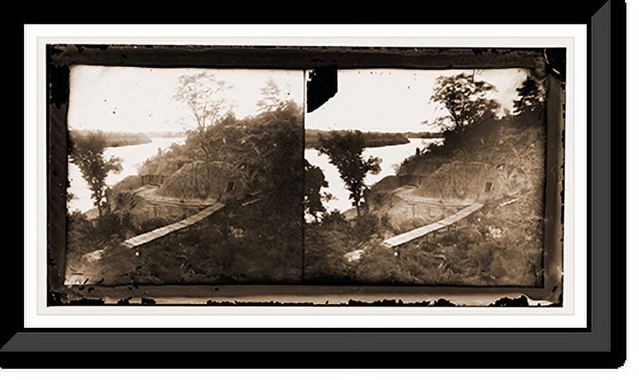 Historic Framed Print, Drewrys Bluff Virginia. Confederate Fort Darling ...