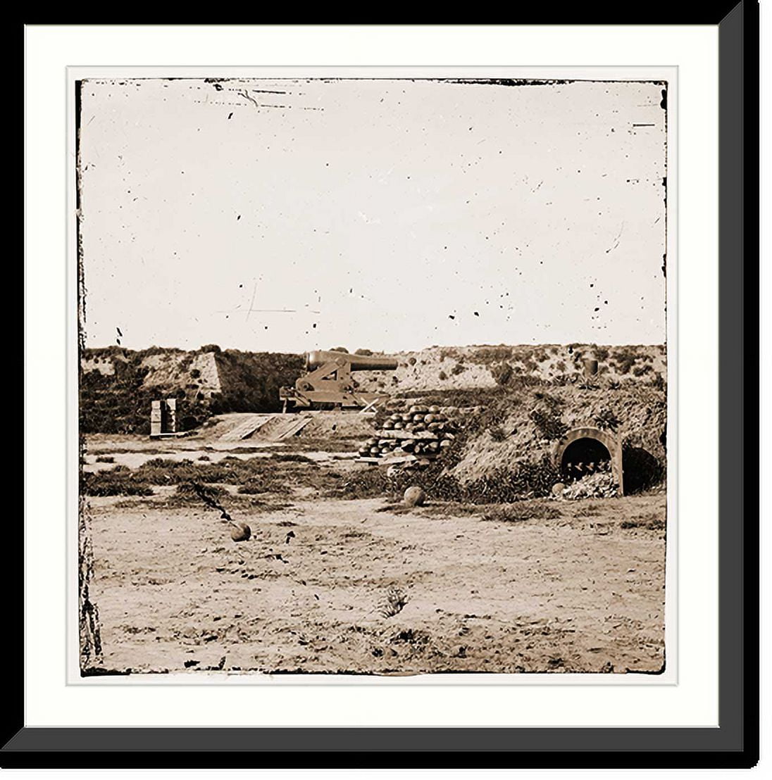Historic Framed Print, Drewrys Bluff Virginia. Interior of Fort Darling ...