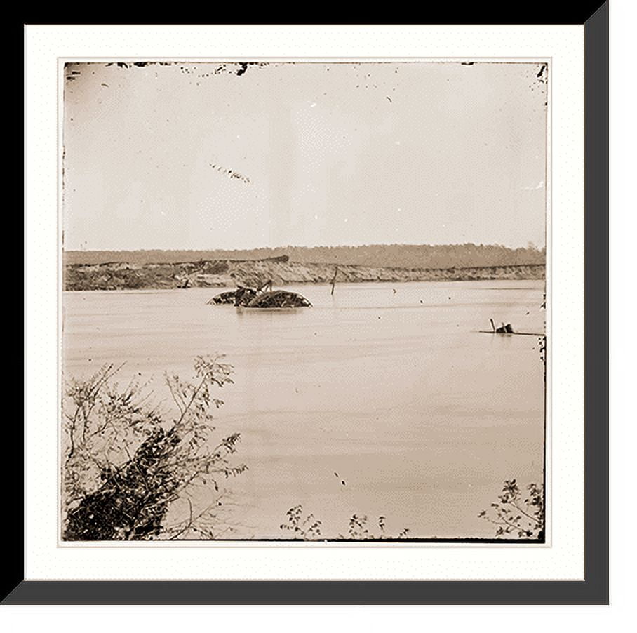 Historic Framed Print, Drewrys Bluff Virginia. Obstructions in James ...