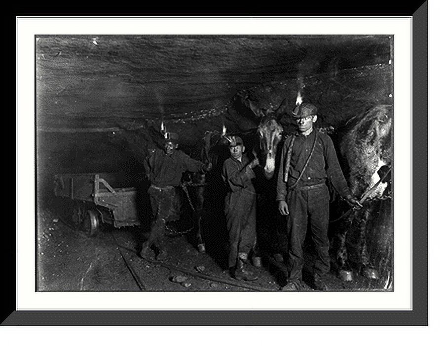 Historic Framed Print, Drivers and Mules, Gary, W. Va., Mine, Where ...