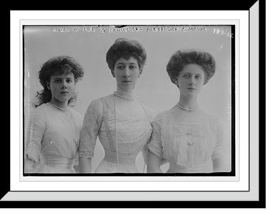 Historic Framed Print, Duchess of Fife, Princesses Alexandria and Maude ...