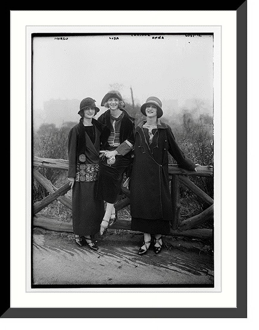 Historic Framed Print, Duncan girls (Margo, Lisa & Anna), 17-7/8" x 21 ...