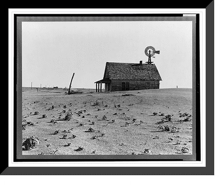 Historic Framed Print, Dust Bowl farm. Coldwater District, north of ...