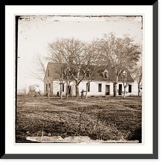 Historic Framed Print, Dutch Gap Virginia (vicinity). Deserted farm ...