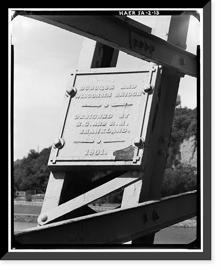 Historic Framed Print, Eagle Point Bridge, Dubuque, Dubuque County, IA ...