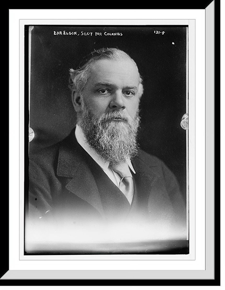 Historic Framed Print, Ear Elgin, Sec'y for Colonies, portrait bust, 17 ...