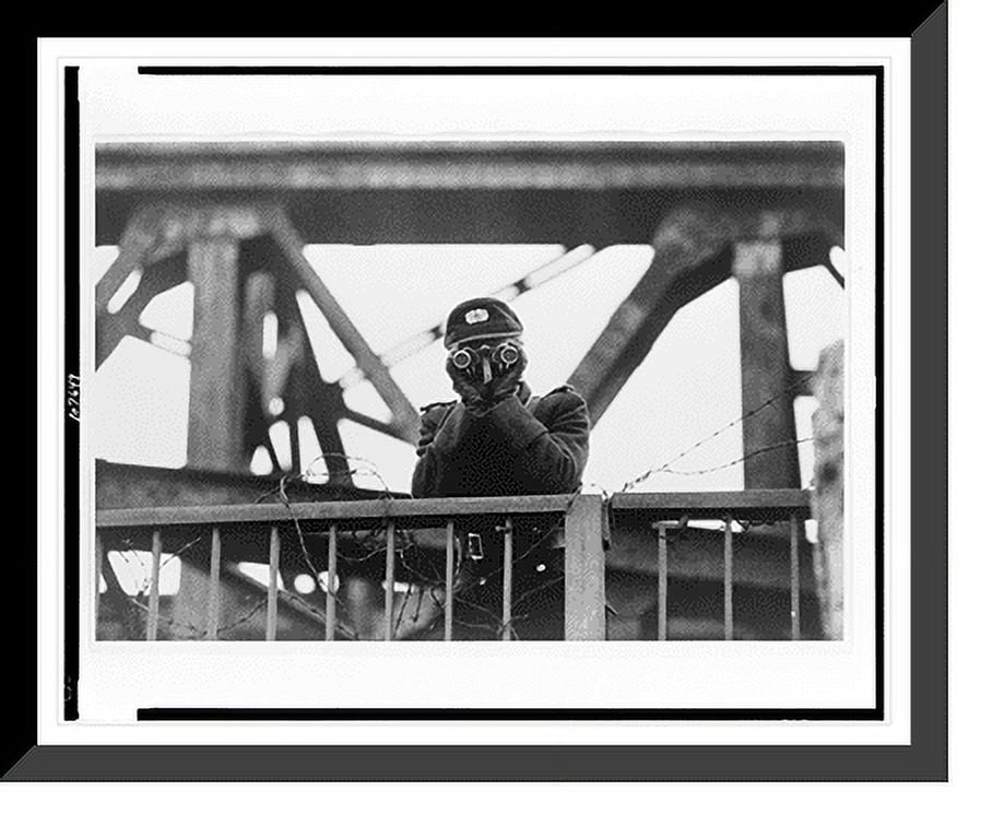 Historic Framed Print, [East German VOPO, a quasi-military border ...