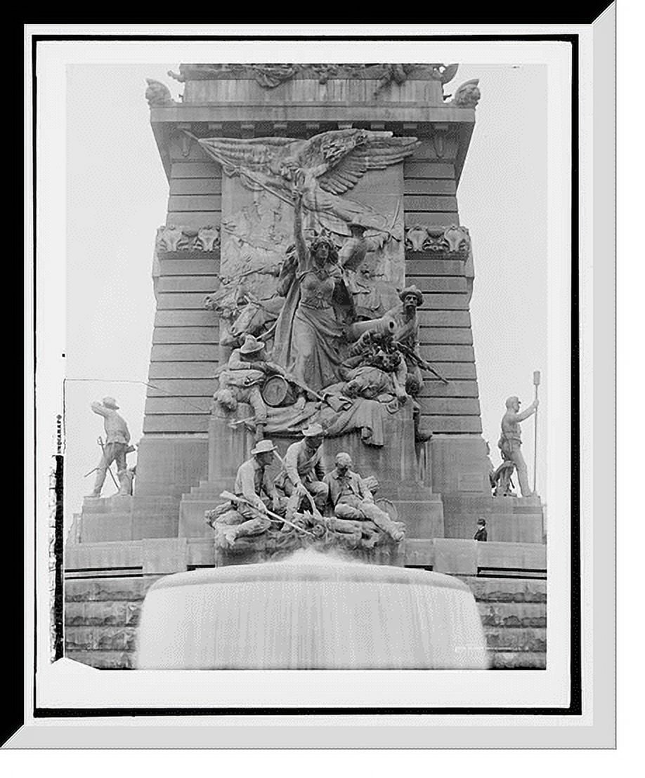 Historic Framed Print, East face, Soldiers' and Sailors' Monument ...