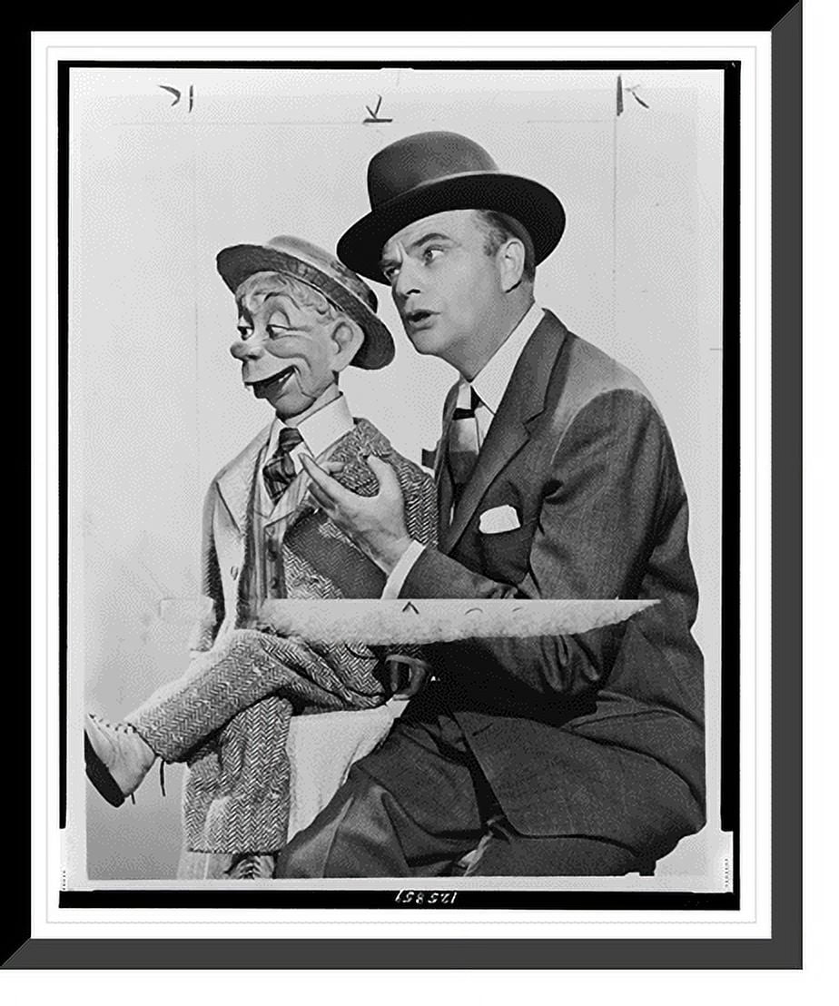 Historic Framed Print, [Edgar Bergen with dummy Mortimer Snerd, three ...