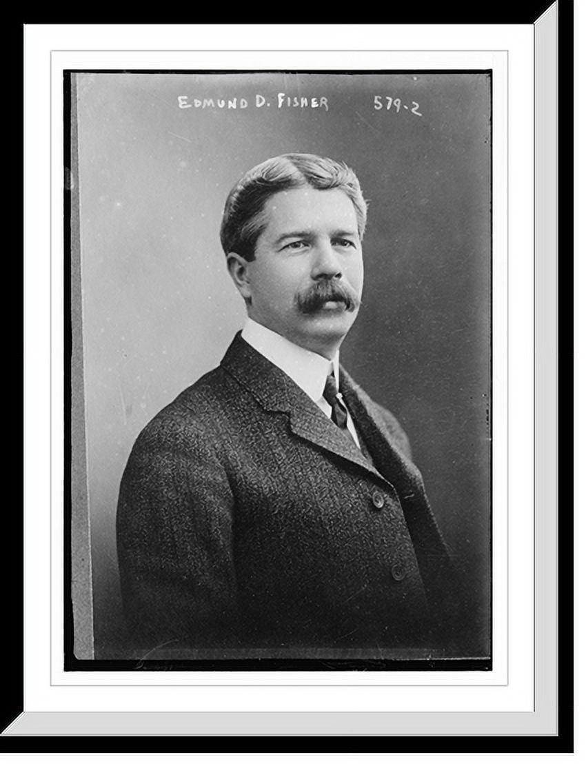 Historic Framed Print, Edmund D. Fisher, portrait bust, 17-7/8 Historic Framed Print, Edmund D. Fisher, portrait bust, 17-7/8