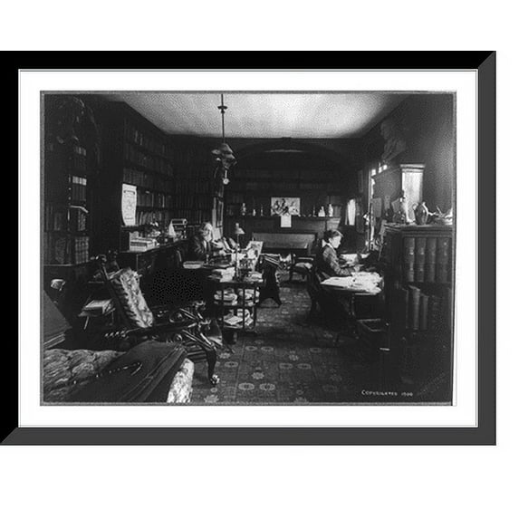 Historic Framed Print, [Edward Everett Hale in his study, Roxbury, Mass ...