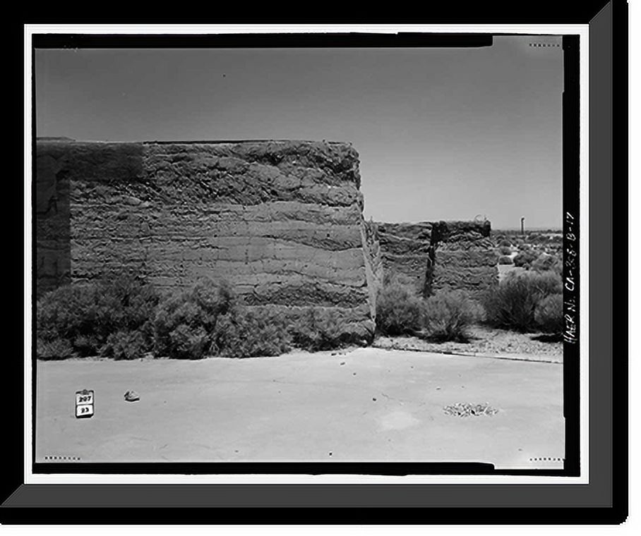 Historic Framed Print, Edwards Air Force Base, South Base, Rammed Earth ...