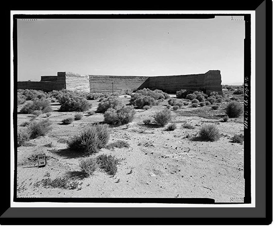 Historic Framed Print, Edwards Air Force Base, South Base, Rammed Earth ...