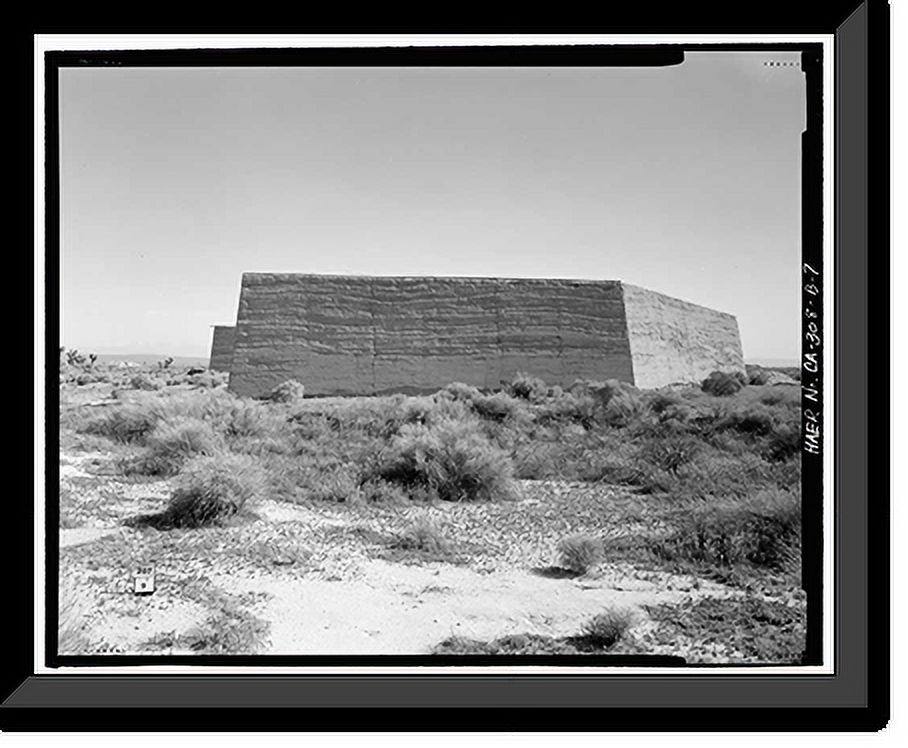 Historic Framed Print, Edwards Air Force Base, South Base, Rammed Earth ...