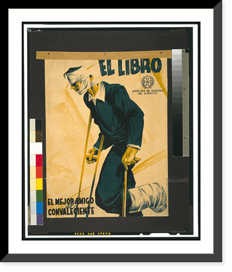 Historic Framed Print, El libro, el mejor amigo del convaleciente, 17-7 ...
