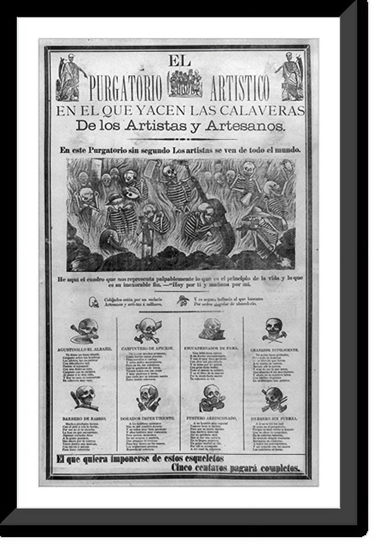Historic Framed Print, El purgatório artístico, en el que yacen las ...