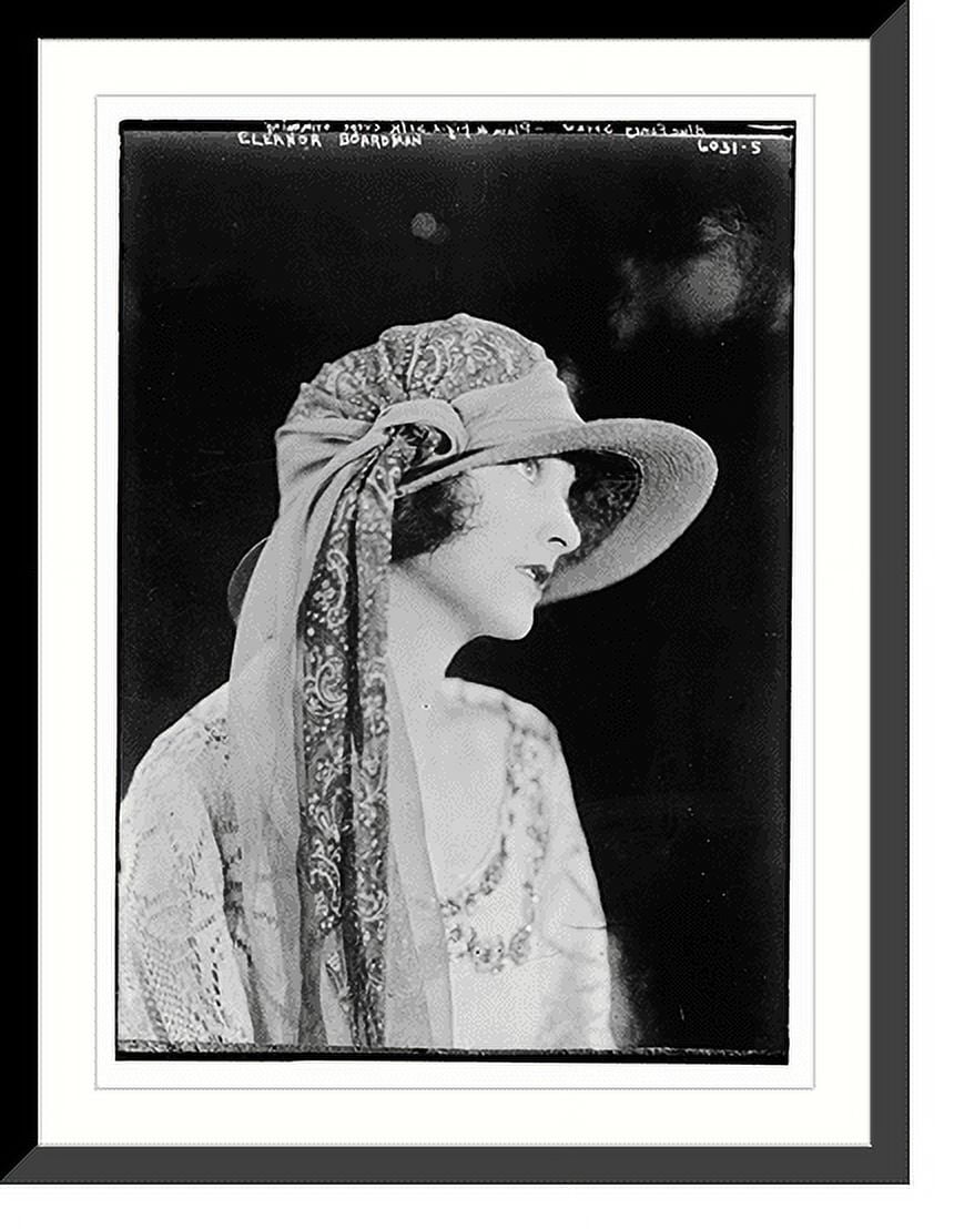 Historic Framed Print, Eleanor Boardman (wearing blue fancy straw ...