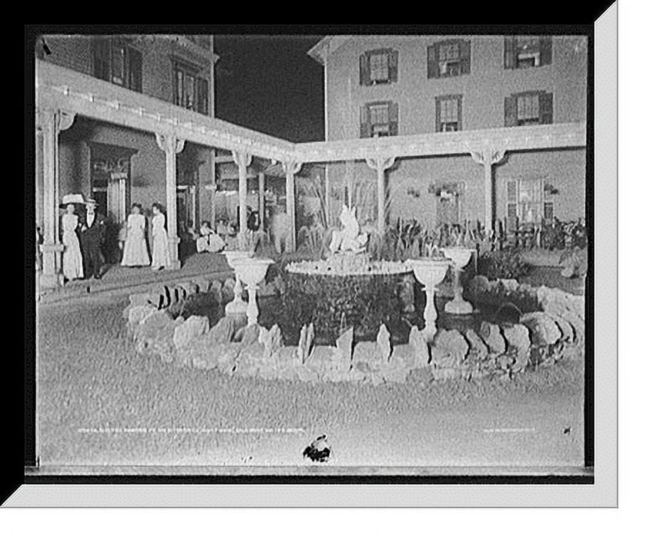 Historic Framed Print, Electric fountain at the Kittatinny [House ...