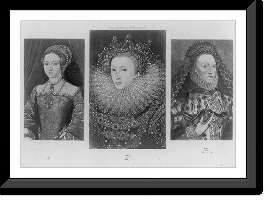 Historic Framed Print, Elizabeth I, Queen of England, 1533-1603, 17-7/8 ...