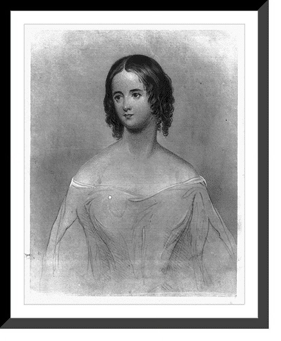 Historic Framed Print, [Elizabeth Lummis Fries Ellet, 1818-1877, head ...