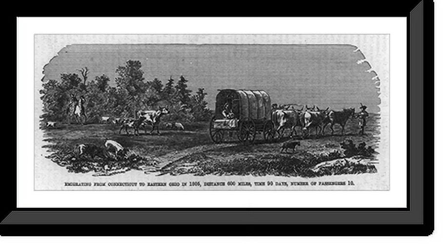 Historic Framed Print, Emigrating from Connecticut to Eastern Ohio in ...