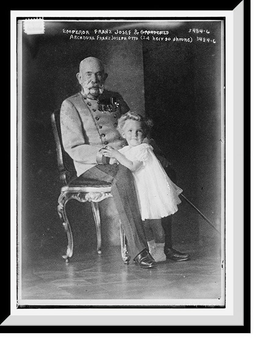 Historic Framed Print, Emperor Franz Josef and Archduke Franz Joseph ...
