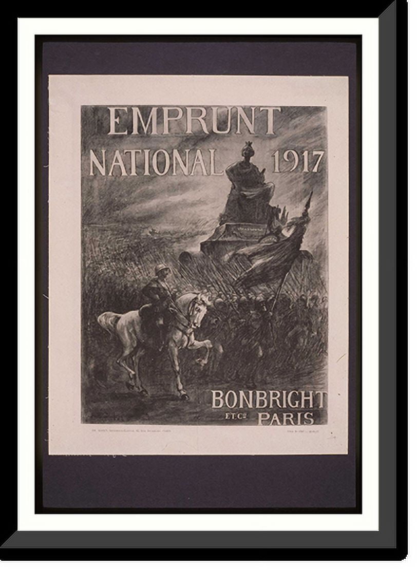 Historic Framed Print, Emprunt National 1917. Bonbright et Co. Paris ...