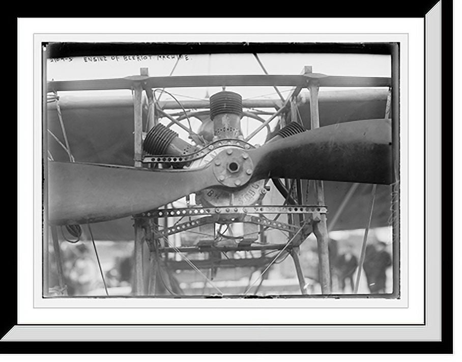 Historic Framed Print, Engine of Bleriot machine, 17-7/8" x 21-7/8 ...