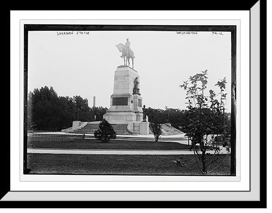 Historic Framed Print, Equestrian Statue of Sherman, Washington, 17-7/8 ...
