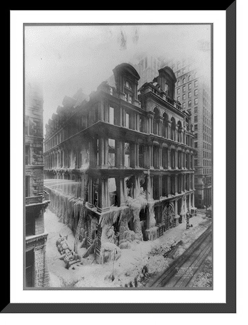 Historic Framed Print, Equitable fire ruins, B'way & Cedar St., 17-7/8 ...