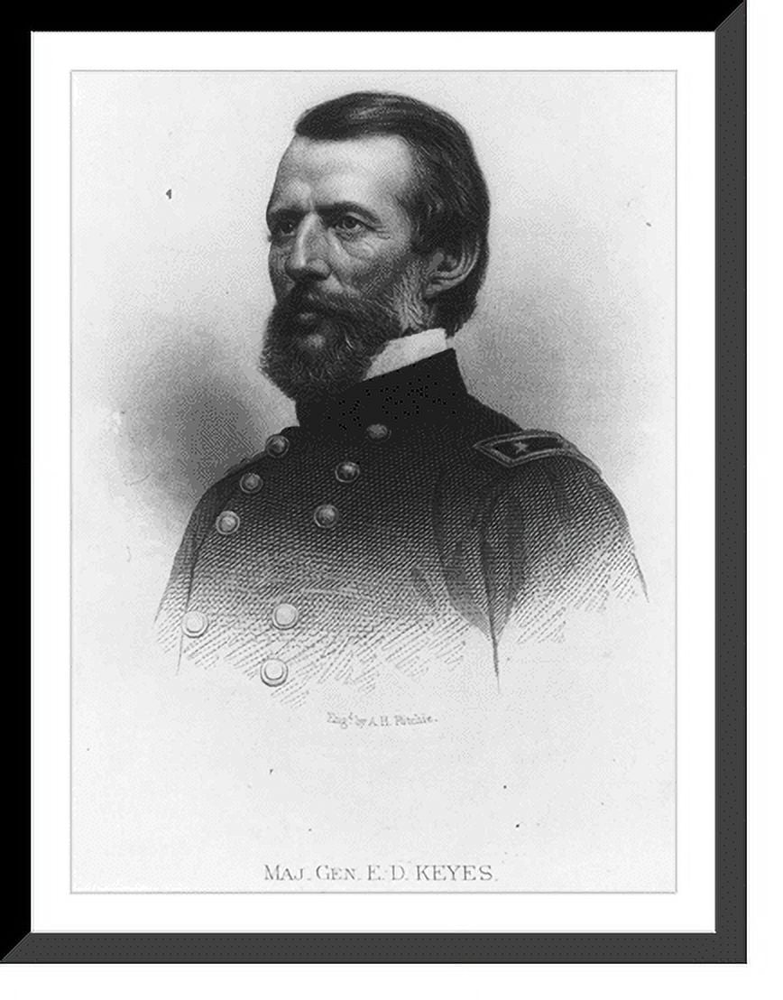 Historic Framed Print, [Erasmus Darwin Keyes, 1810-1895, head and ...