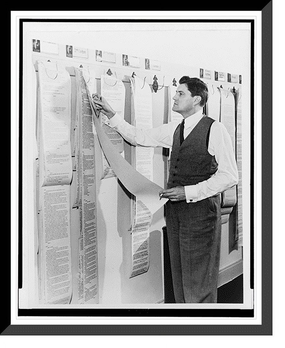 Historic Framed Print, [Eric Sevareid, three-quarter length portrait ...