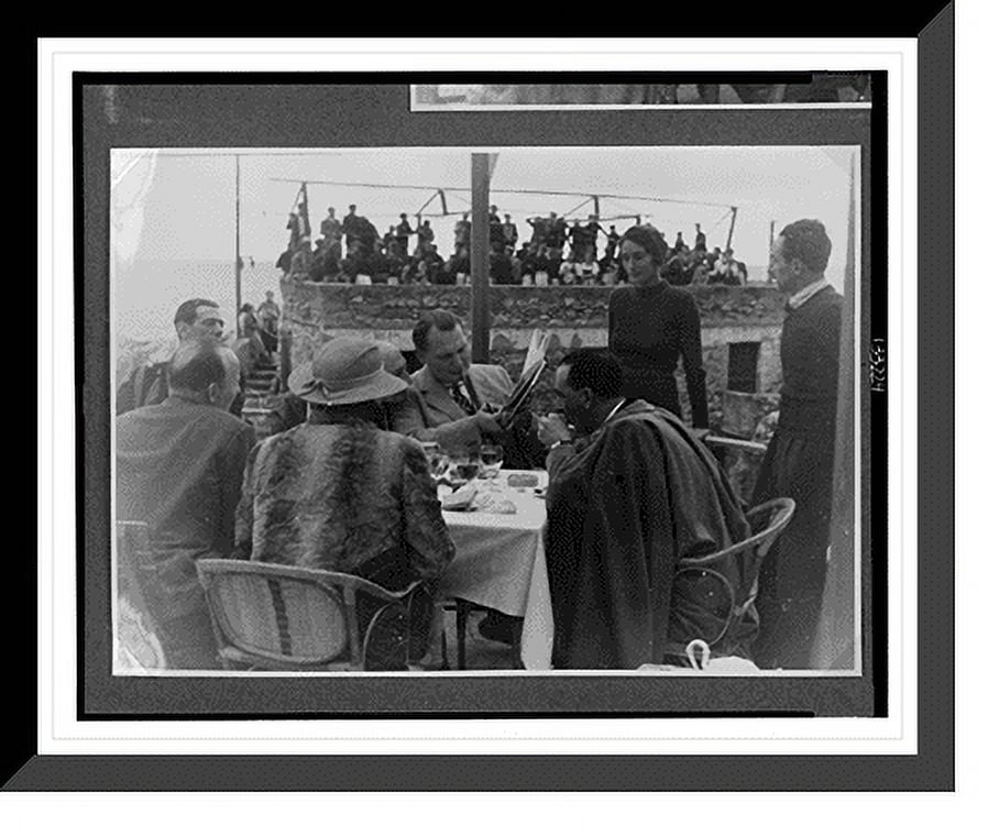 Historic Framed Print, Essen im Restaurant Sirene - 2, 17-7/8" x 21-7/8 ...