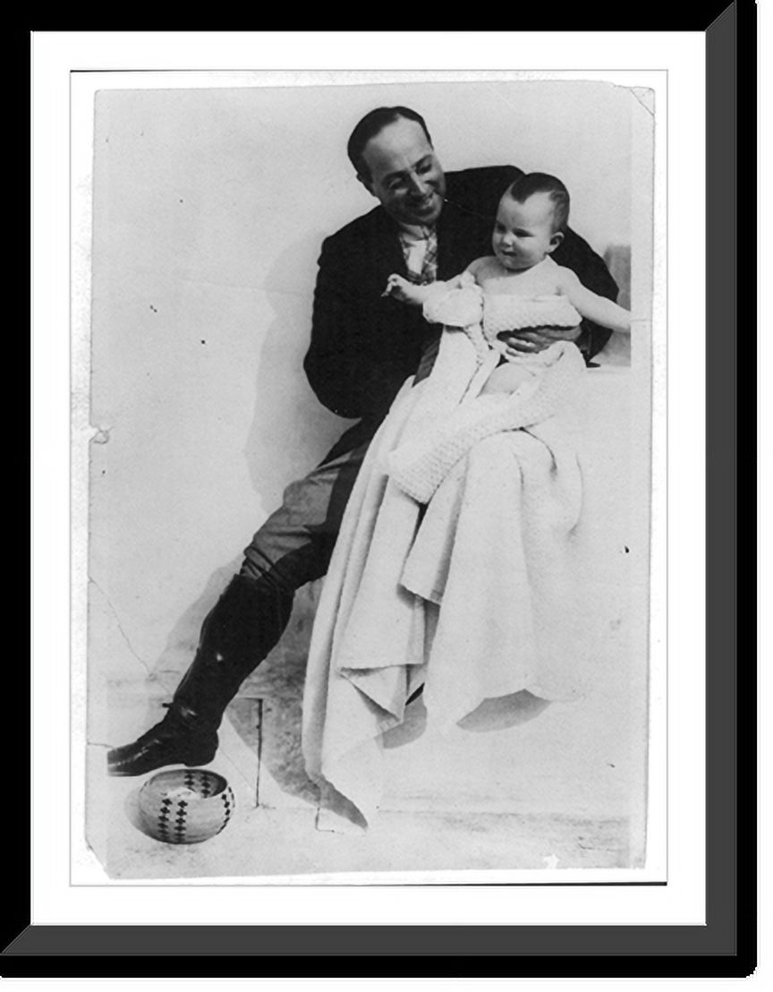Historic Framed Print, [Eugene Meyer holding his first born baby ...