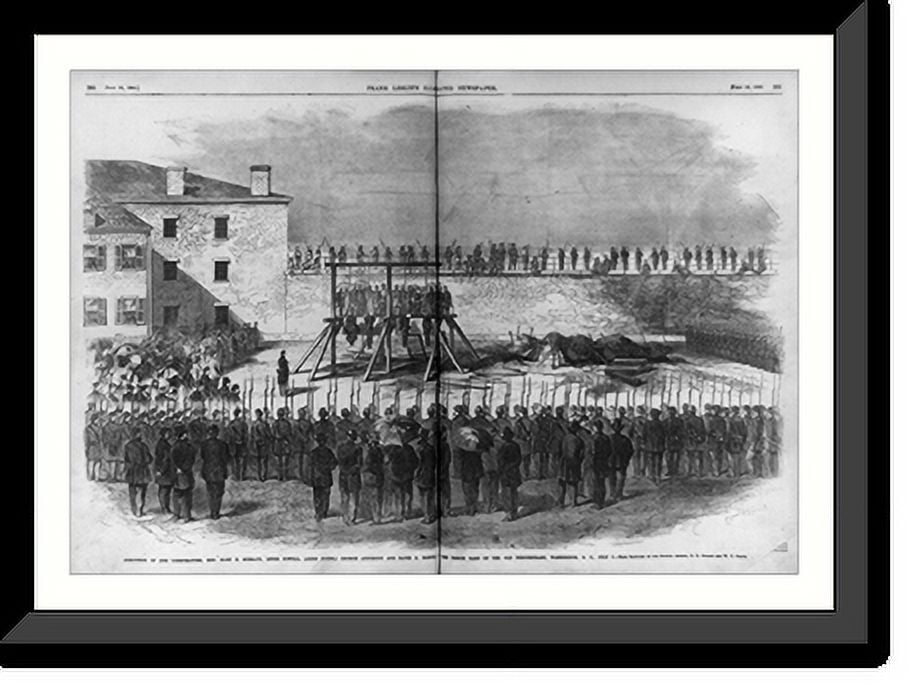 Historic Framed Print, Execution of the conspirators, Mrs. Mary E ...