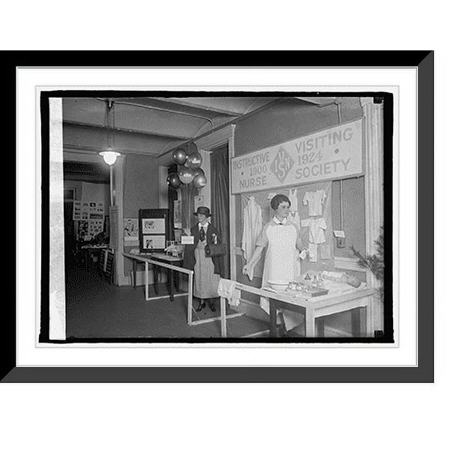 Historic Framed Print, Exhibit: Instructive Visiting Nurse Society, 1900-1924, 17-7/8" x 21-7/8 ...
