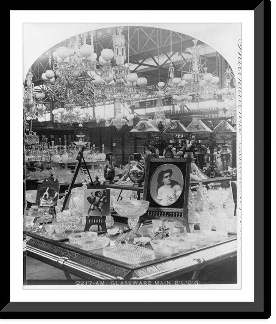 Historic Framed Print, [Exhibit displays at Centennial Exhibition ...