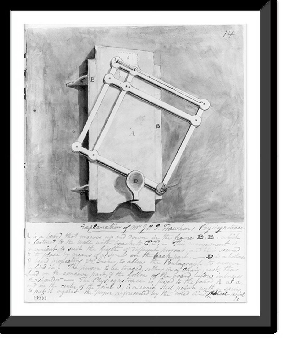 Historic Framed Print, Explanation [& illustration] of J.I. Hawkins ...