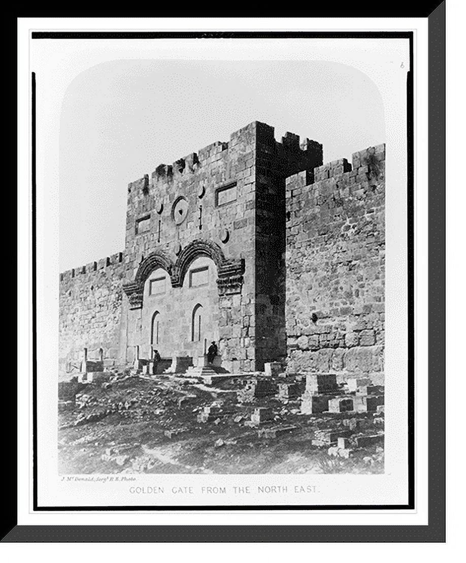 Historic Framed Print, Exterior of the Haram-Ash-Shárif. Golden Gate ...