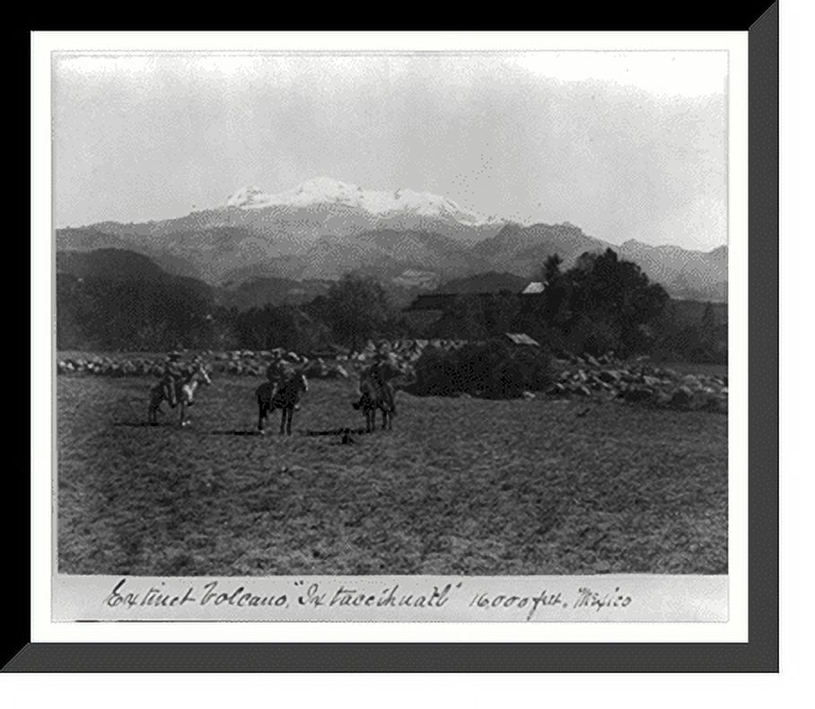 Historic Framed Print, Extinct volcano, Ixtaccihuatl, 16,000 feet ...