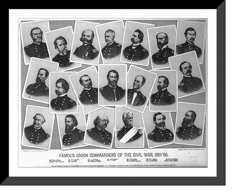 Historic Framed Print, Famous Union commanders of the Civil War, 1861 ...