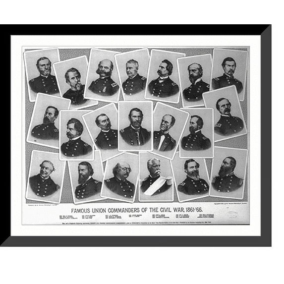 Historic Framed Print, Famous Union commanders of the Civil War, 1861 ...
