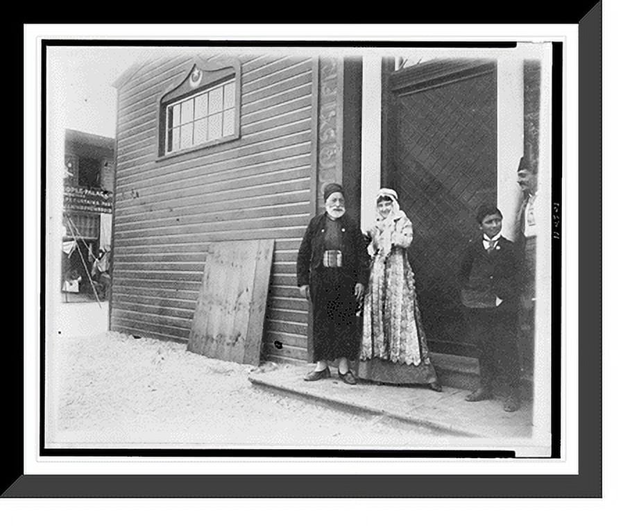 Historic Framed Print, [Far-Away-Moses with woman in Middle Eastern ...