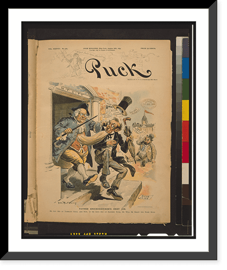 Historic Framed Print, Father Knickerbocker's next job. He got rid of ...