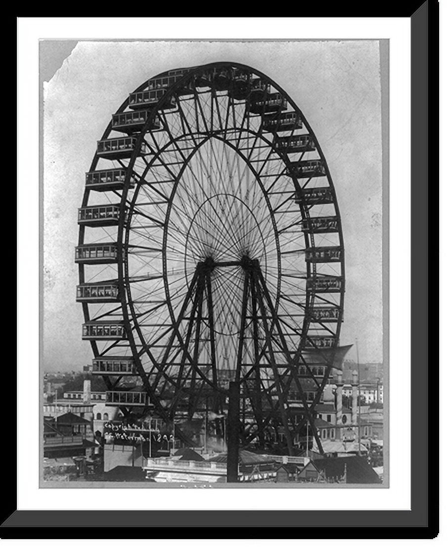Historic Framed Print, [Ferris wheel at the Chicago World's Fair], 17-7 ...