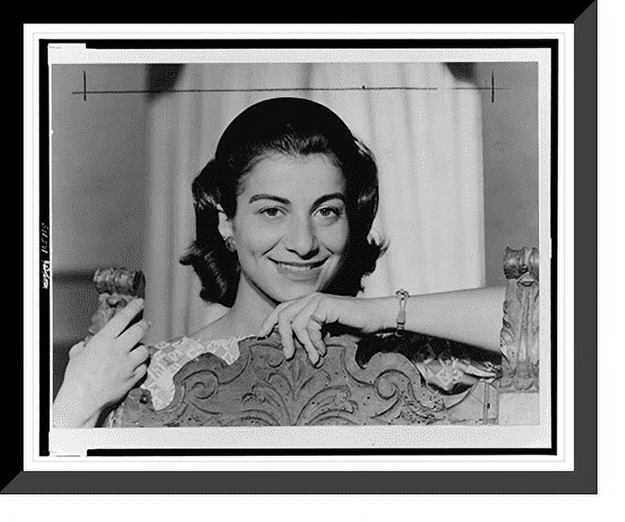 Historic Framed Print, [Fiamma Ferragamo, head-and-shoulders portrait ...