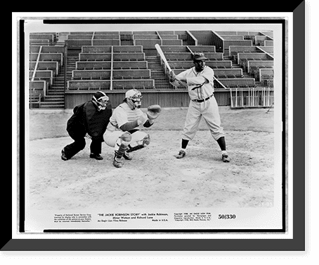 Historic Framed Print, [Film still from The Jackie Robinson Story ...