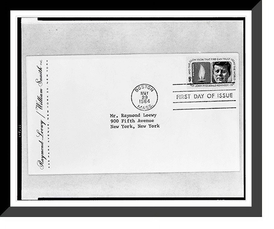 Historic Framed Print, [First day of issue envelope, addressed to Mr ...