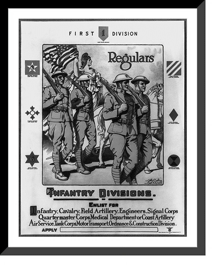 Historic Framed Print, First division, regulars - Infantry divisions ...