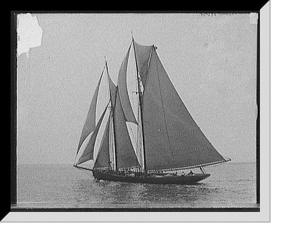 Historic Framed Print, [Fishing smacks, Rose Dorothea, winner of cup ...